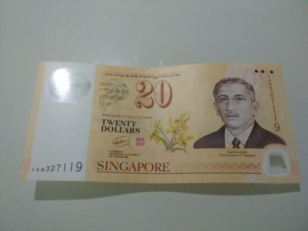 Singapore 20 dollars note, Hobbies & Toys, Memorabilia & Collectibles ...