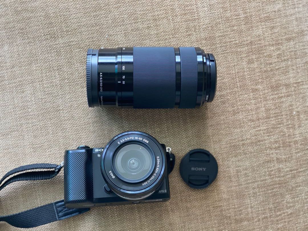 Sony Alpha 5000 mirrorless camera + 16-50 & 55-210 Zooms, Photography ...