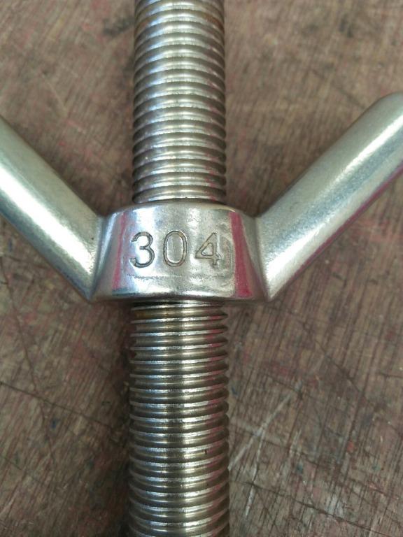 Stainless Steel SS304 Dog Bolt with Wingnut Wing Nut, Furniture & Home ...