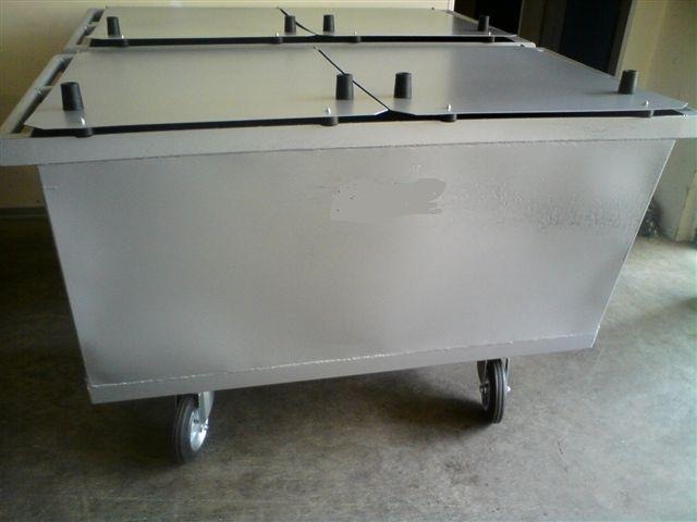Steel / Metal bin 4 wheels Heavy duty waste bins 700L / 1100L ...