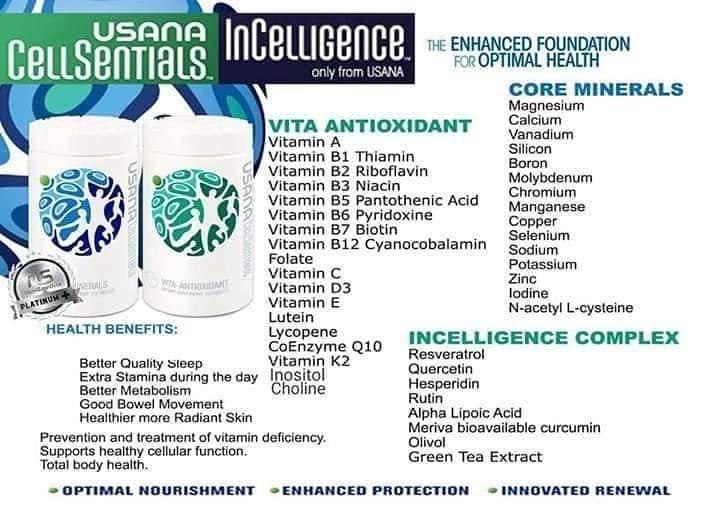 Usana Cellsentials, Health & Nutrition, Health Supplements, Vitamins ...