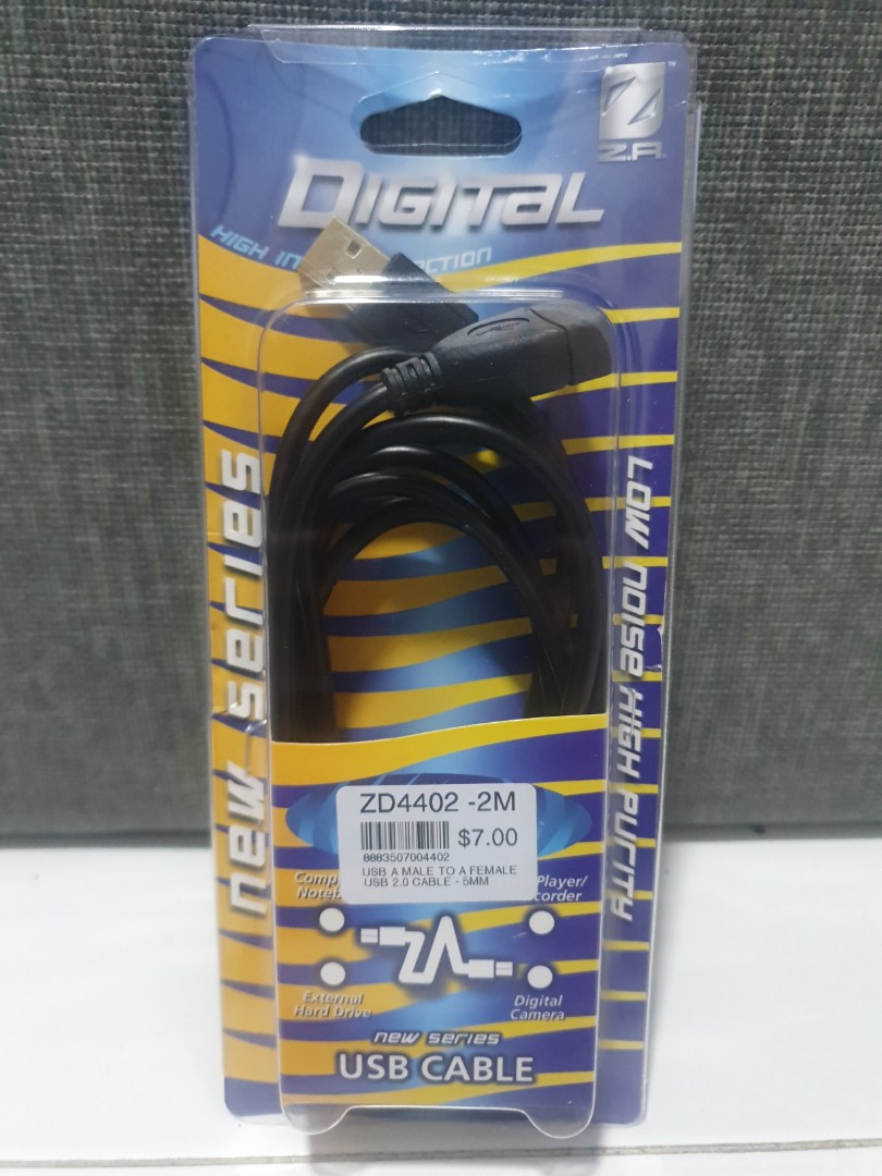 Usb Male To Female M Cable Computers Tech Parts Accessories Cables Adaptors On Carousell