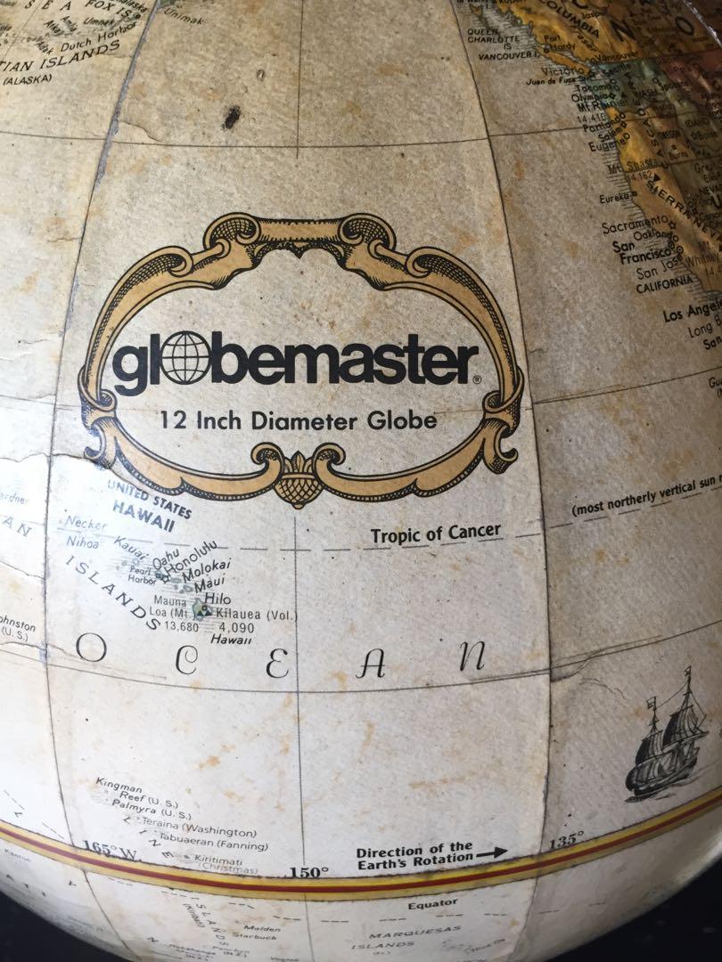 Vintage Globemaster 12 inch world map globe, Hobbies & Toys ...