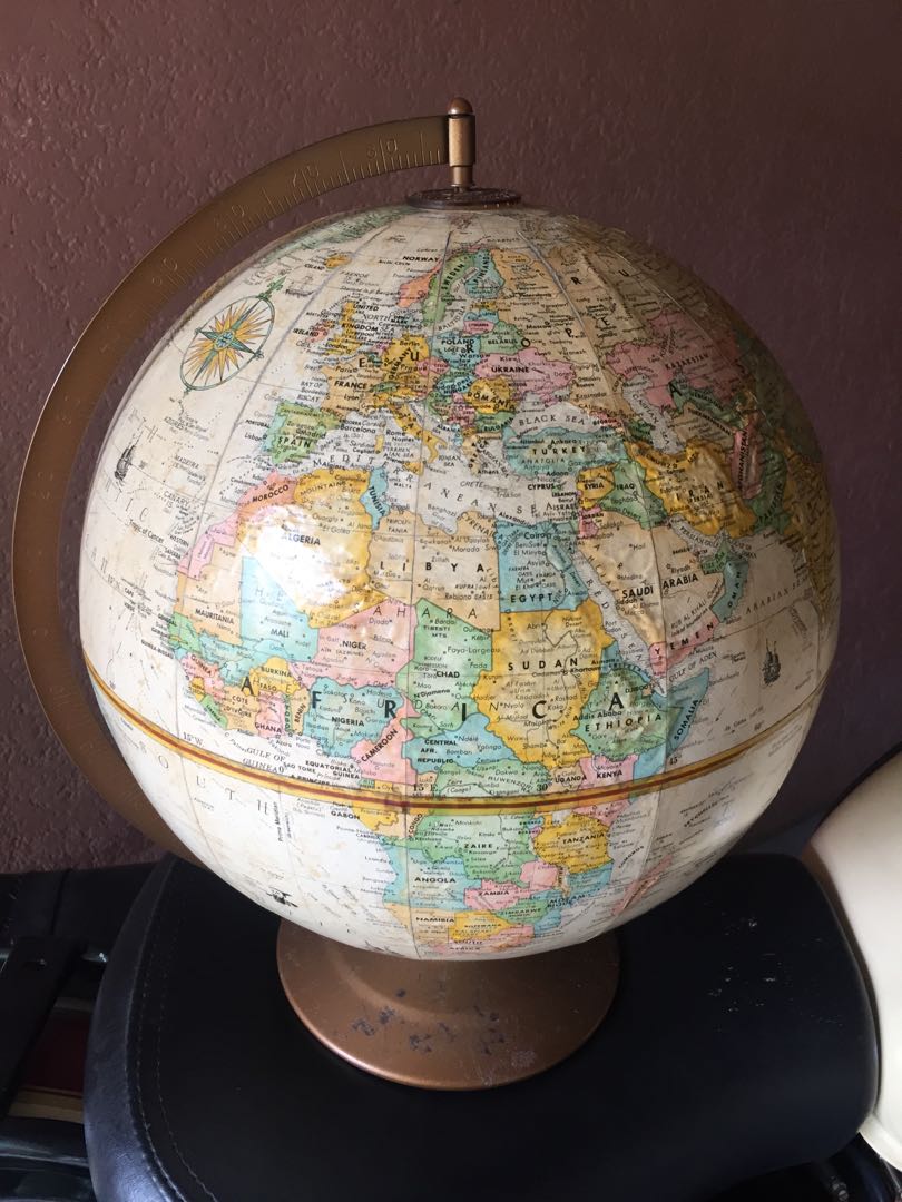 Vintage Globemaster 12 inch world map globe, Hobbies & Toys ...