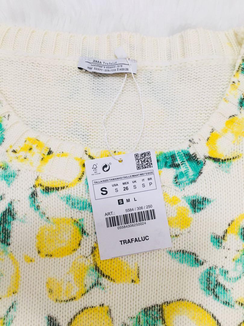 Zara Lemon Sweater, Women's Fashion, Coats, Jackets and Outerwear on ...