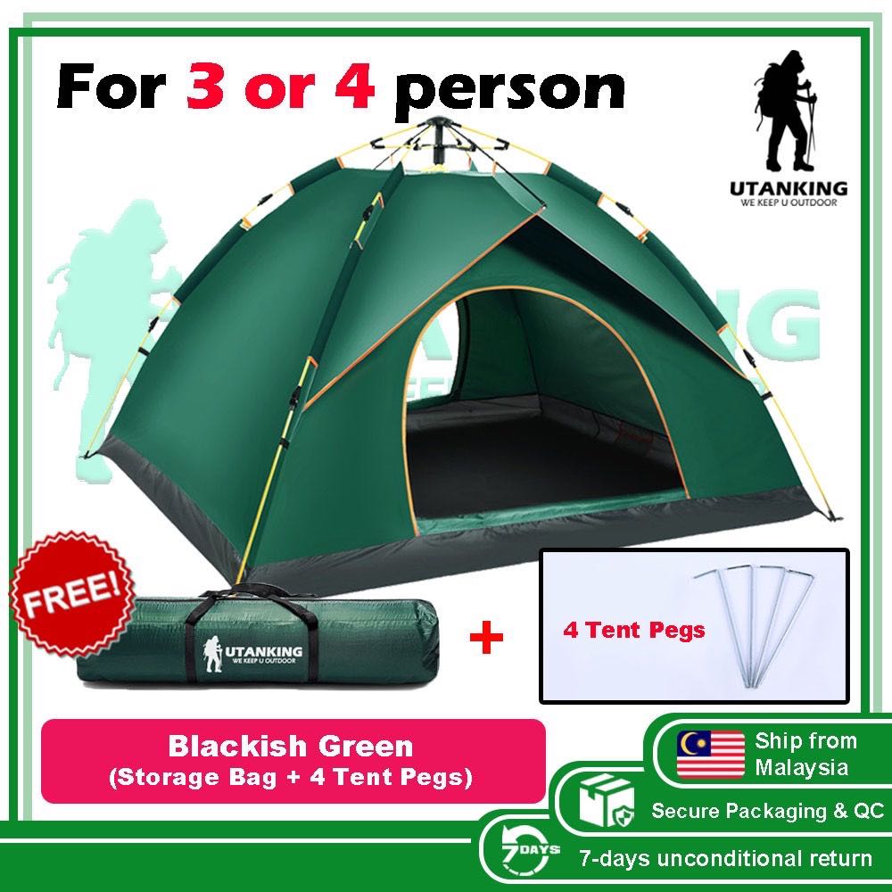 2m*150cm 1-2person Fully Automatic Tent Outdoor Foldable Camping Auto ...