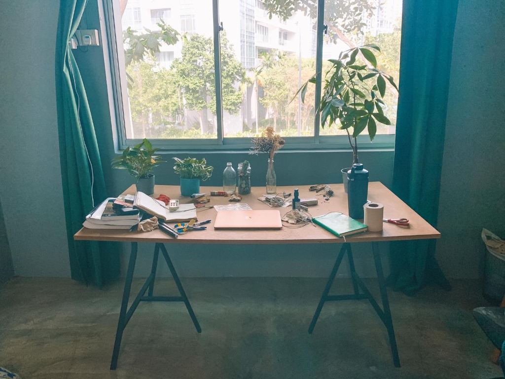 Beautiful Wooden Desk, Furniture & Home Living, Furniture, Tables ...