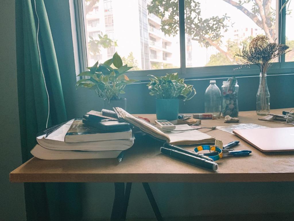 Beautiful Wooden Desk, Furniture & Home Living, Furniture, Tables ...