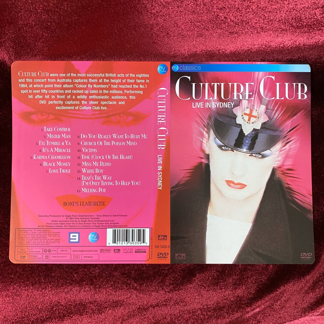 Culture Club 文仔俱樂部 - Live In Sydney 1984 DVD A Kiss Across The Ocean 之外 ...