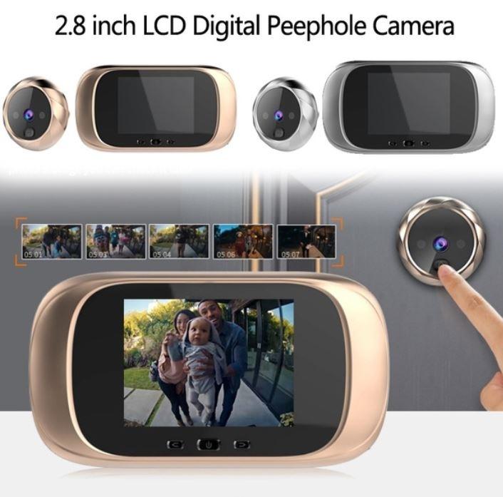 [SG] Peephole Doorbell Camera Viewer 2.8 inch LCD Color Screen Digital ...