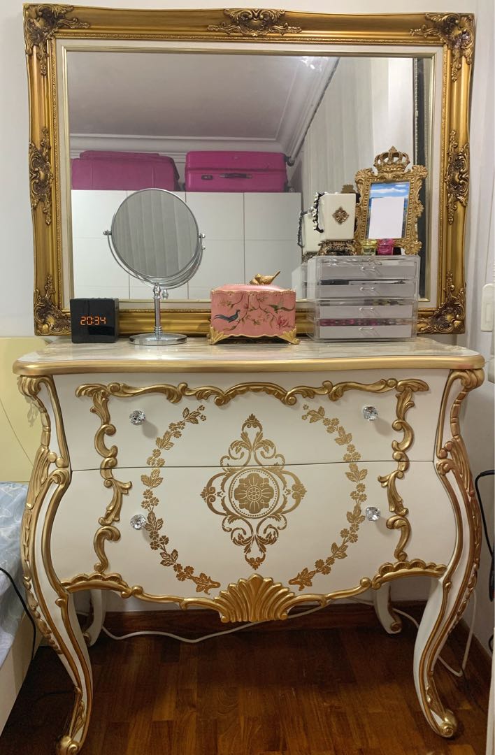 French Baroque Dressing Table , Furniture & Home Living, Furniture ...