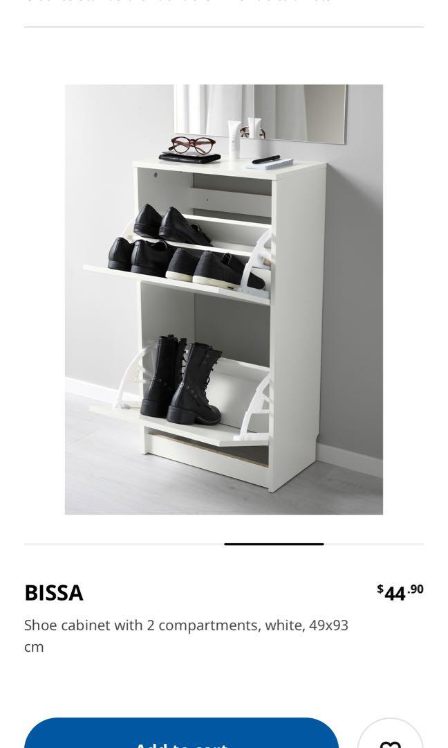 IKEA BISSA Shoe Storage, Furniture & Home Living, Furniture, Shelves ...