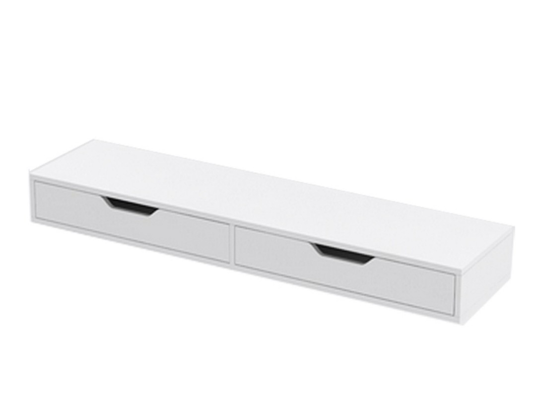 Ikea Ekby Alex Floating Shelf with Drawers and Bracket for Home School ...