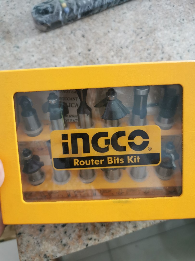 INGCO Router Bits Kit, Commercial & Industrial, Construction & Building ...