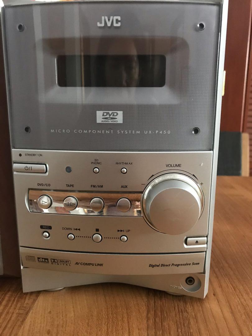 JVC DVD CD cassette micro component UX-P450, Audio, Portable Music ...