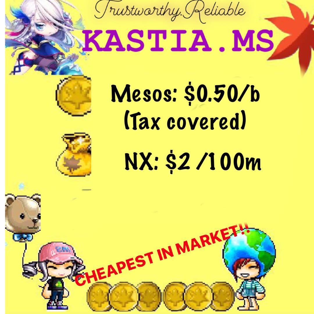KastiaMS / Kastia MS - Mesos & NX, Video Gaming, Gaming Accessories ...