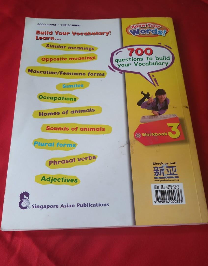 Know your words workbook 3 by Singapore Asian Publications, Books ...