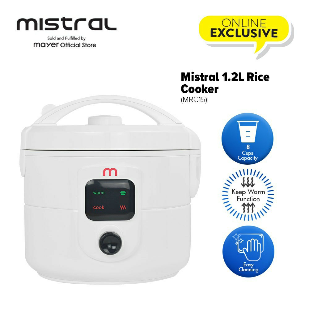 Mistral Rice Cooker 1.2L, TV & Home Appliances, Kitchen Appliances ...