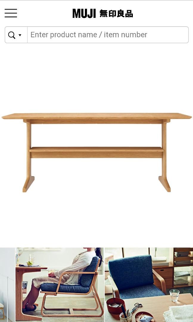 Muji Living Dining set, Furniture & Home Living, Furniture, Tables ...