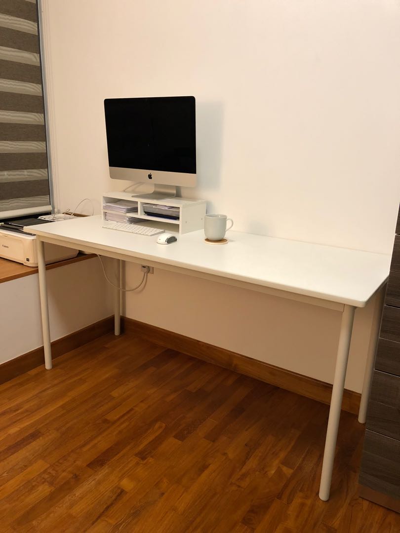 Muji White Table / Desk, Furniture & Home Living, Furniture, Tables ...