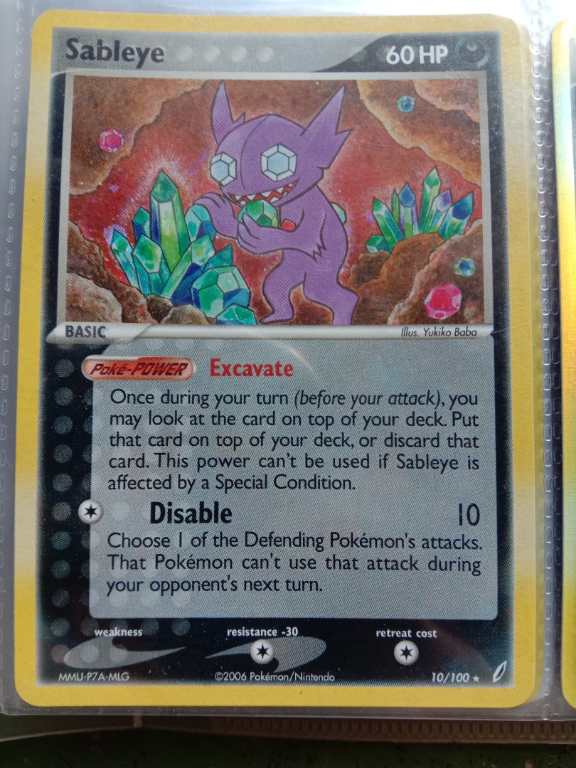 Pokemon card Sableye 10/100 Holo, Hobbies & Toys, Toys & Games on Carousell