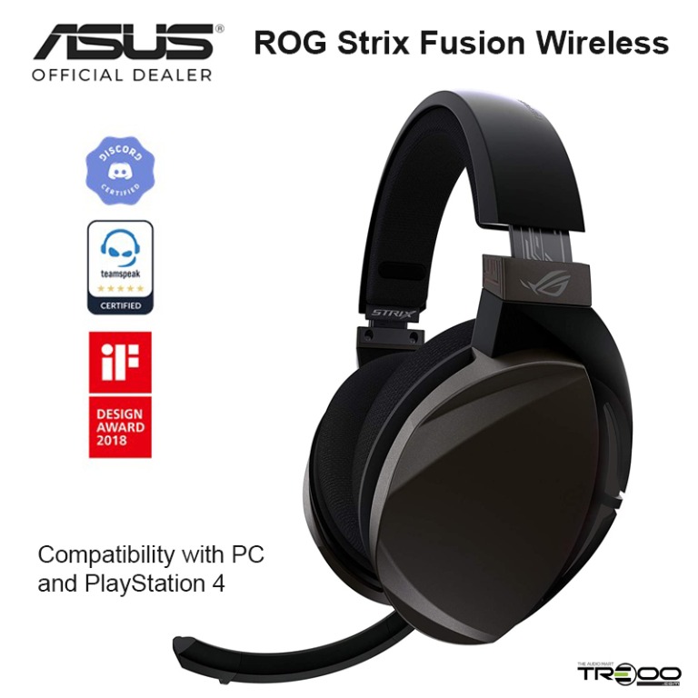 ASUS ROG Strix Fusion Wireless Bluetooth+2.4GHz Over-the-Ear Gaming ...