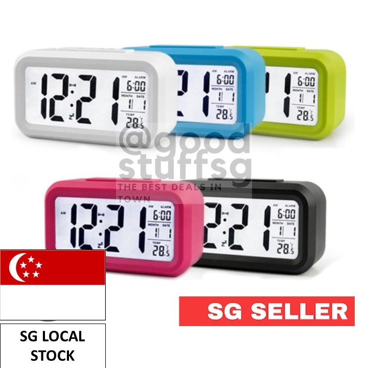 [SG STOCK] Digital Alarm Clock Digital Clock Table Clock Digital Alarm ...