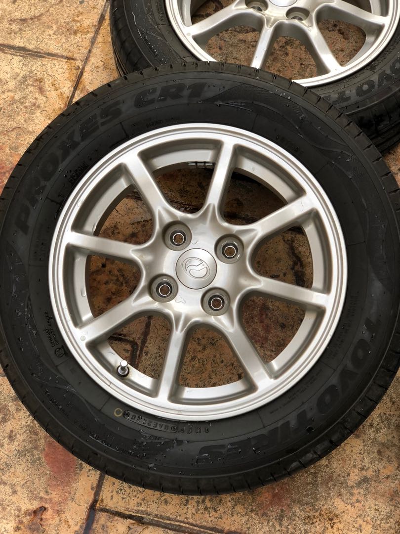 Sport Rim Axia Bezza 14 tayar macam baru, Auto Accessories on Carousell