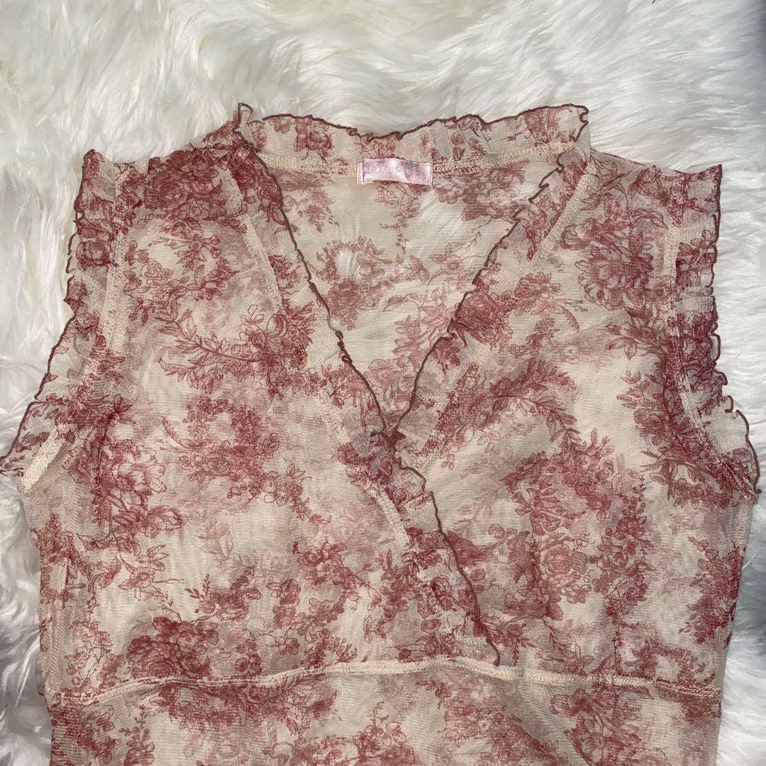 Vintage sheer top, Women's Fashion, Clothes, Tops on Carousell