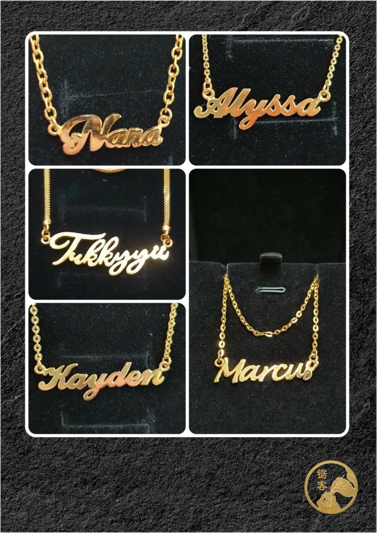 916 gold name necklace store