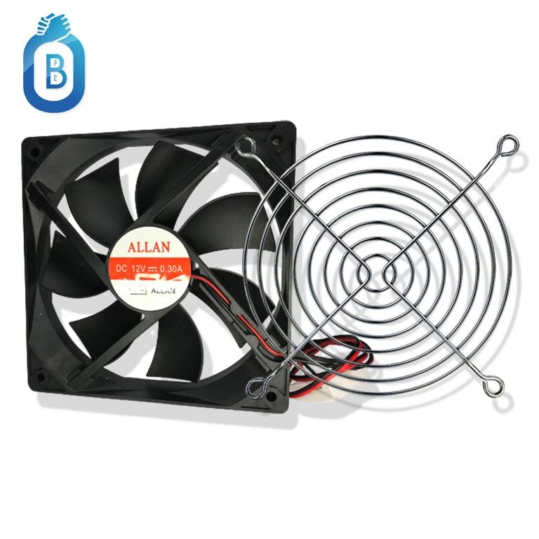 ALLAN EXHAUST/ COOLING FAN 12VOLTS (ASSORTED COLOR), DC 0.30A , 120MM ...