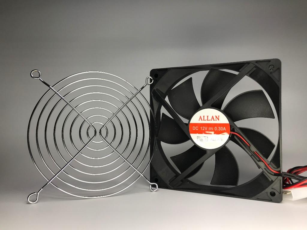 ALLAN EXHAUST/ COOLING FAN 12VOLTS (ASSORTED COLOR), DC 0.30A , 120MM ...