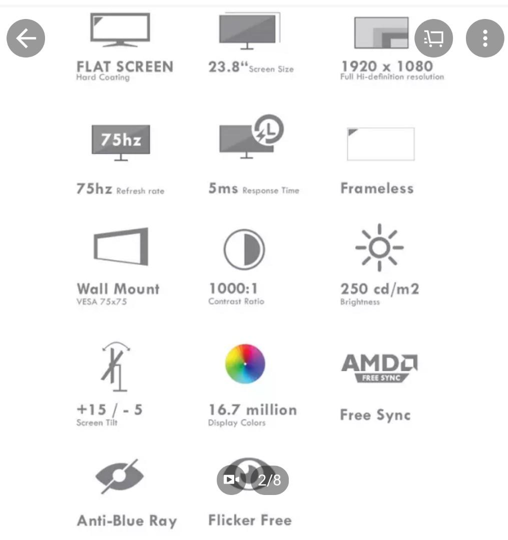 Armageddon Pixxel Pro 24 inch Gaming Monitor, Computers & Tech, Parts ...