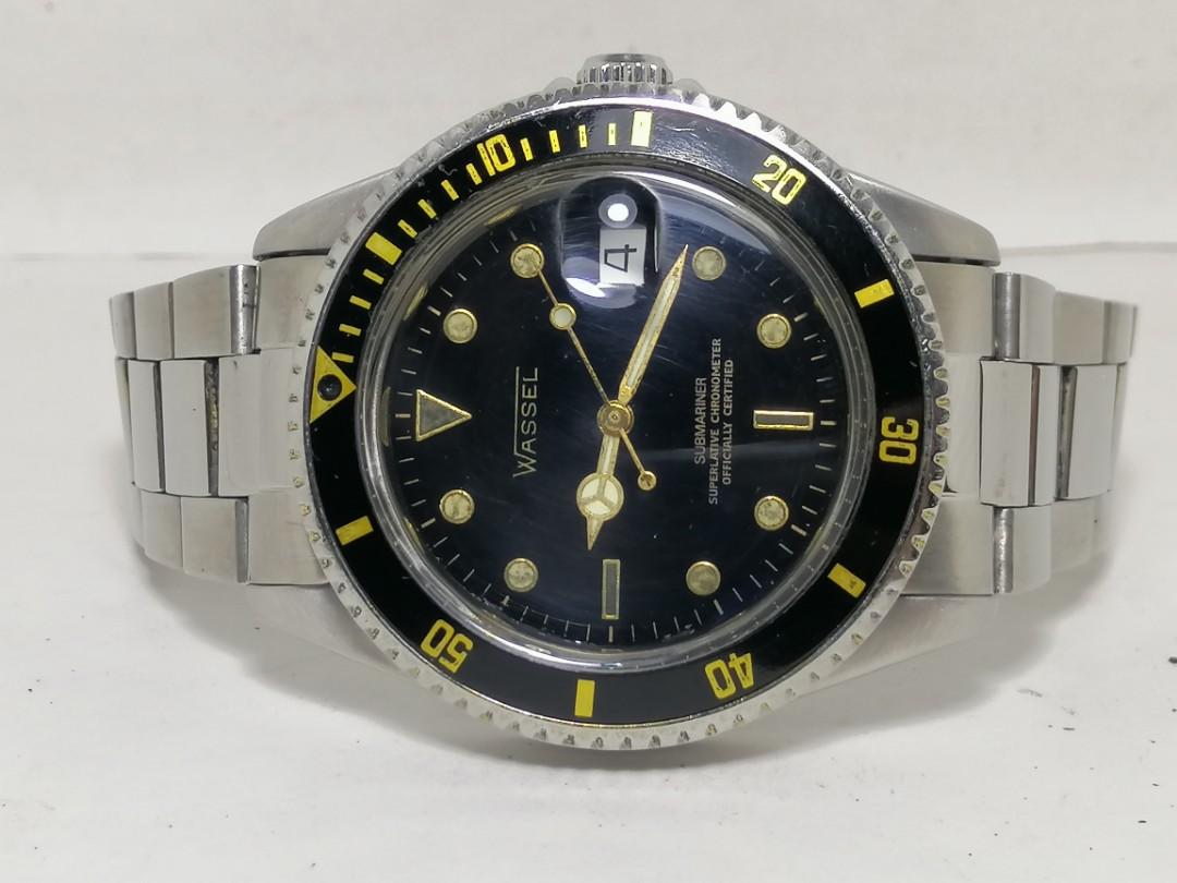 Authentic WASSEL Submariner automatic swissmade watch, Luxury, Watches ...