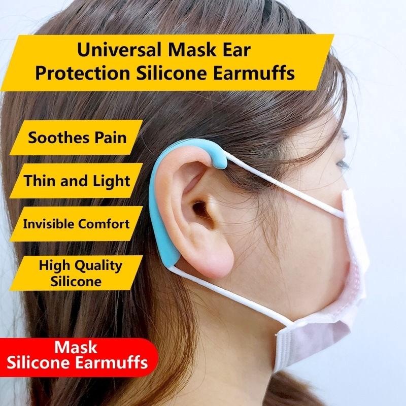 Black Silicon Ear muffs for mask, Health & Nutrition, Face Masks & Face ...