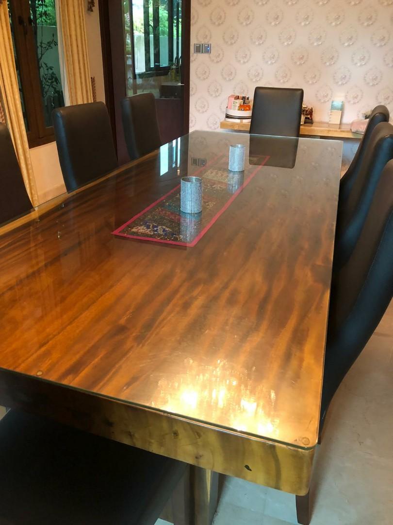 Dining Table Top 10 pax, 300 year old, Furniture & Home Living ...