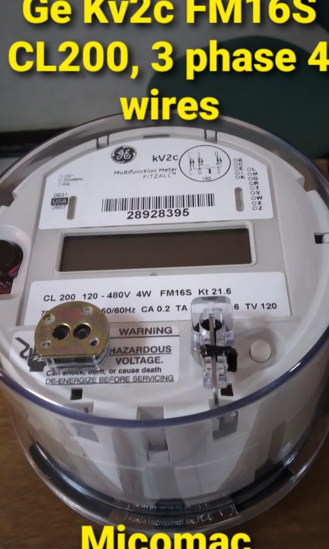 Ge Kv2c electric meters, Furniture & Home Living, Lighting & Fans ...