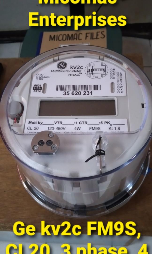Ge Kv2c electric meters, Furniture & Home Living, Lighting & Fans ...