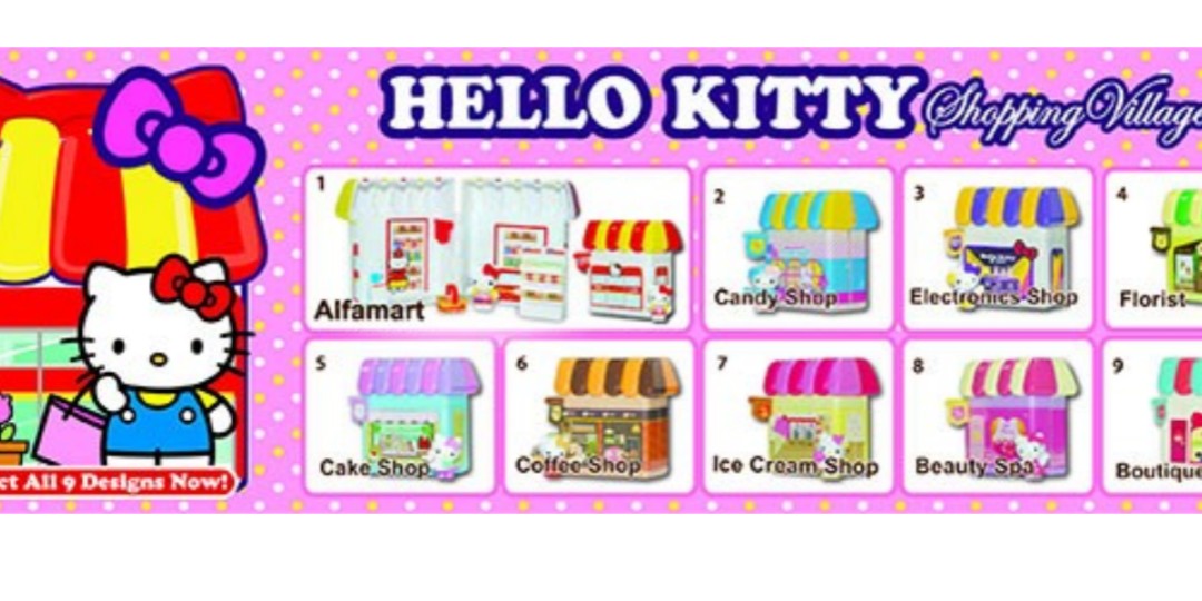 Hello Kitty Shopping Village (9 pcs) Sanrio, Toys & Collectibles ...