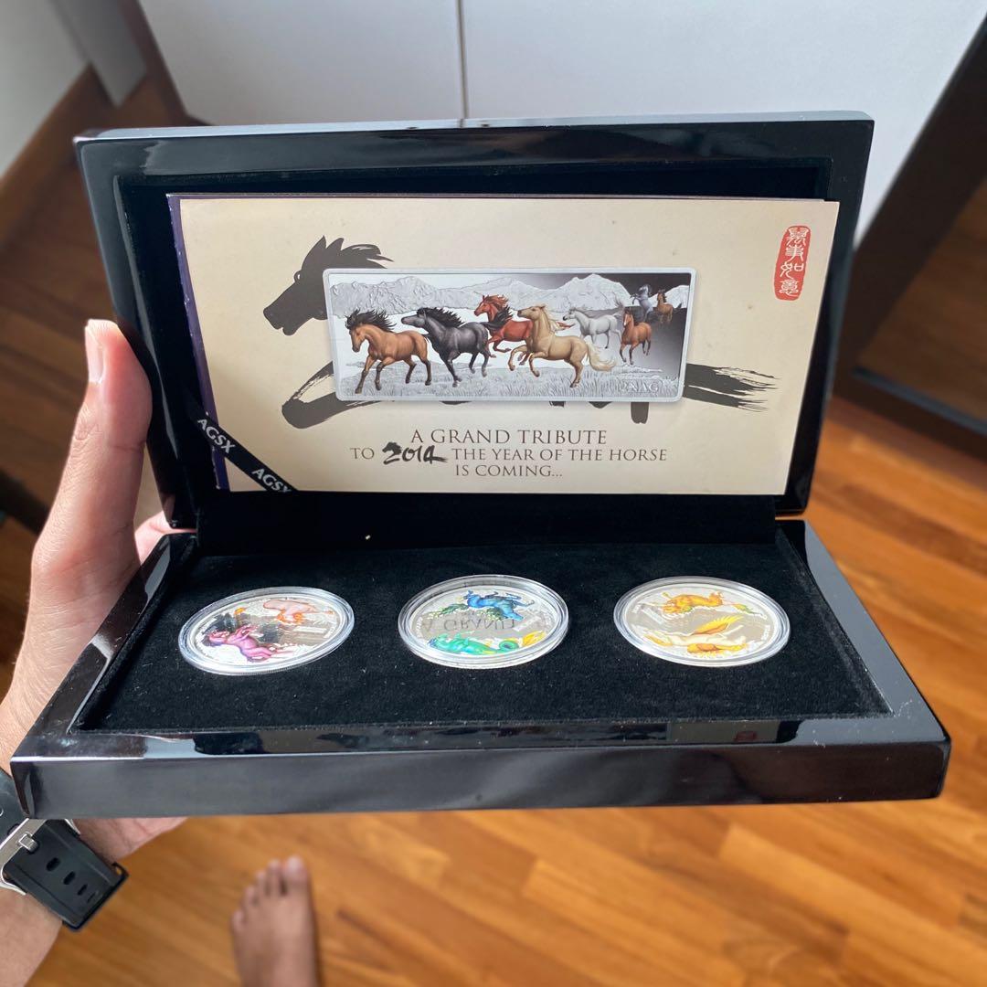 Horses of Lore and Legend 2014 1oz Silver Proof Three-Coin Set, Hobbies ...