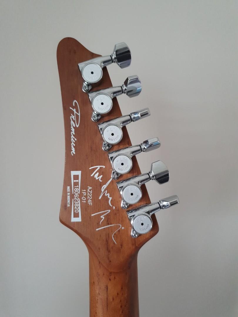 Ibanez Premium AZ224F Blue Iceberg Gradation (BIG) signed by Tom Quayle ...