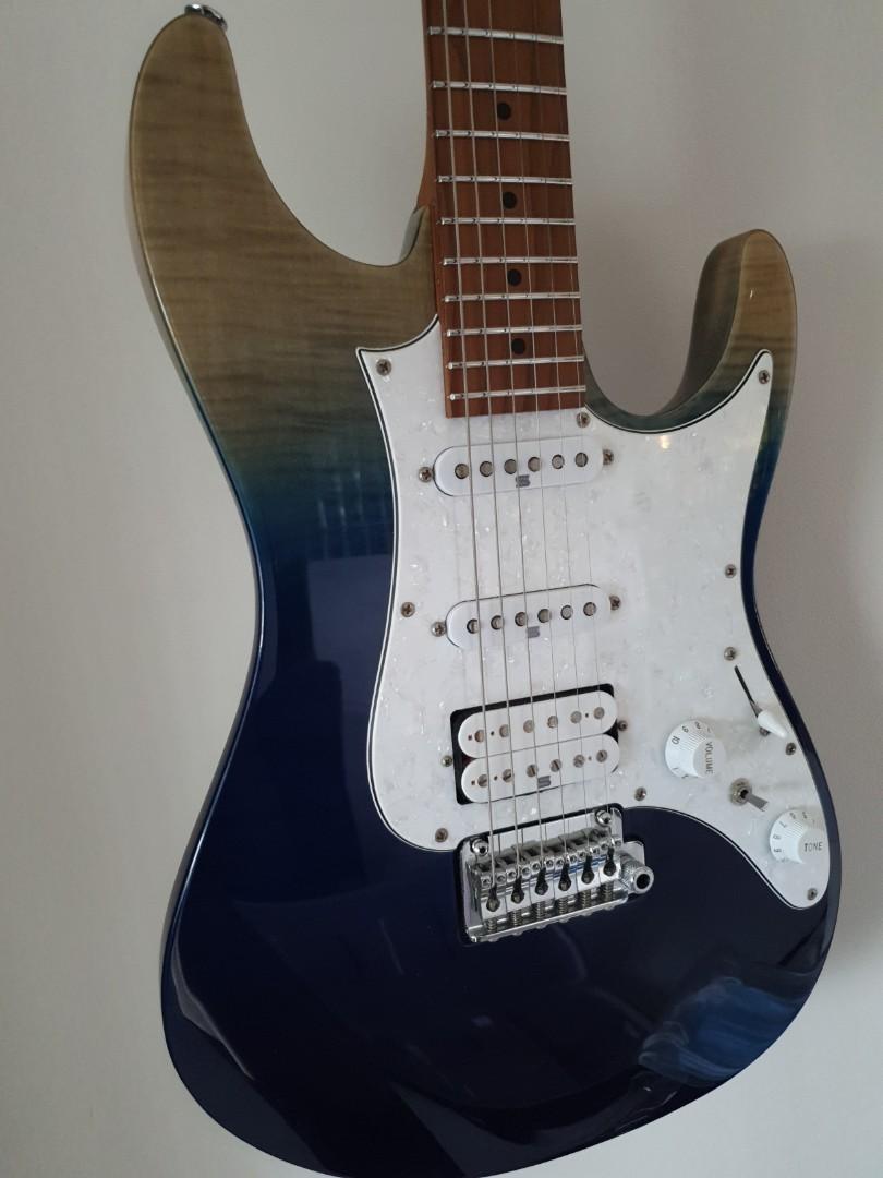 Ibanez Premium AZ224F Blue Iceberg Gradation (BIG) signed by Tom Quayle ...