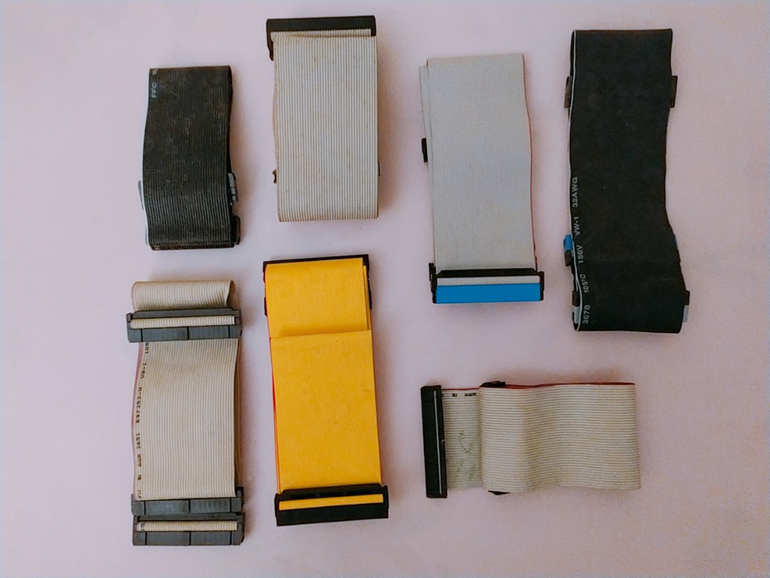 IDE cable x6 ,floppy ide x 1, 電腦＆科技, 電腦周邊及配件, 硬碟及儲存器 - Carousell