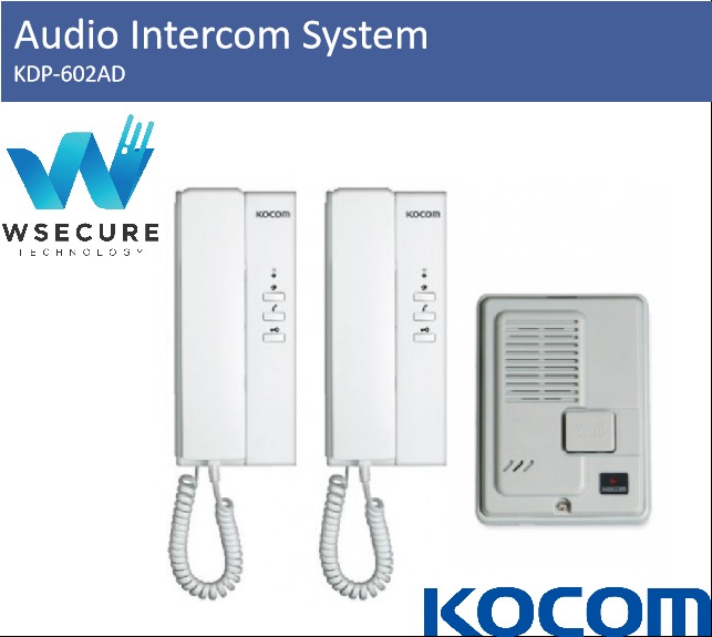 KOCOM 1 to 2 Audio Intercom System (KDP-602AD), Audio, Other Audio ...