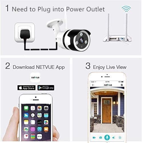 Netvue Vigil 1080P Security Camera Outdoor, IP66 Waterproof, 2-Way ...