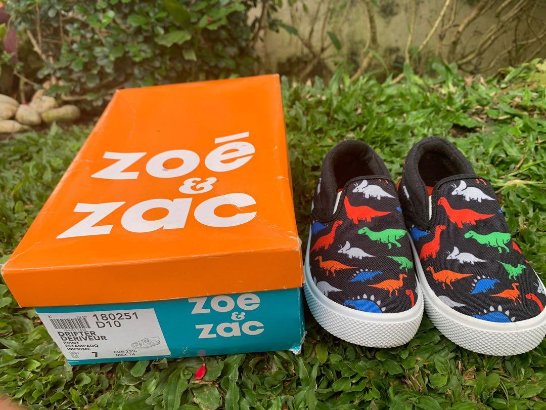 Payless Zoe & Zac shoes slip-ons for boys, Size 7, Dinosaur print ...