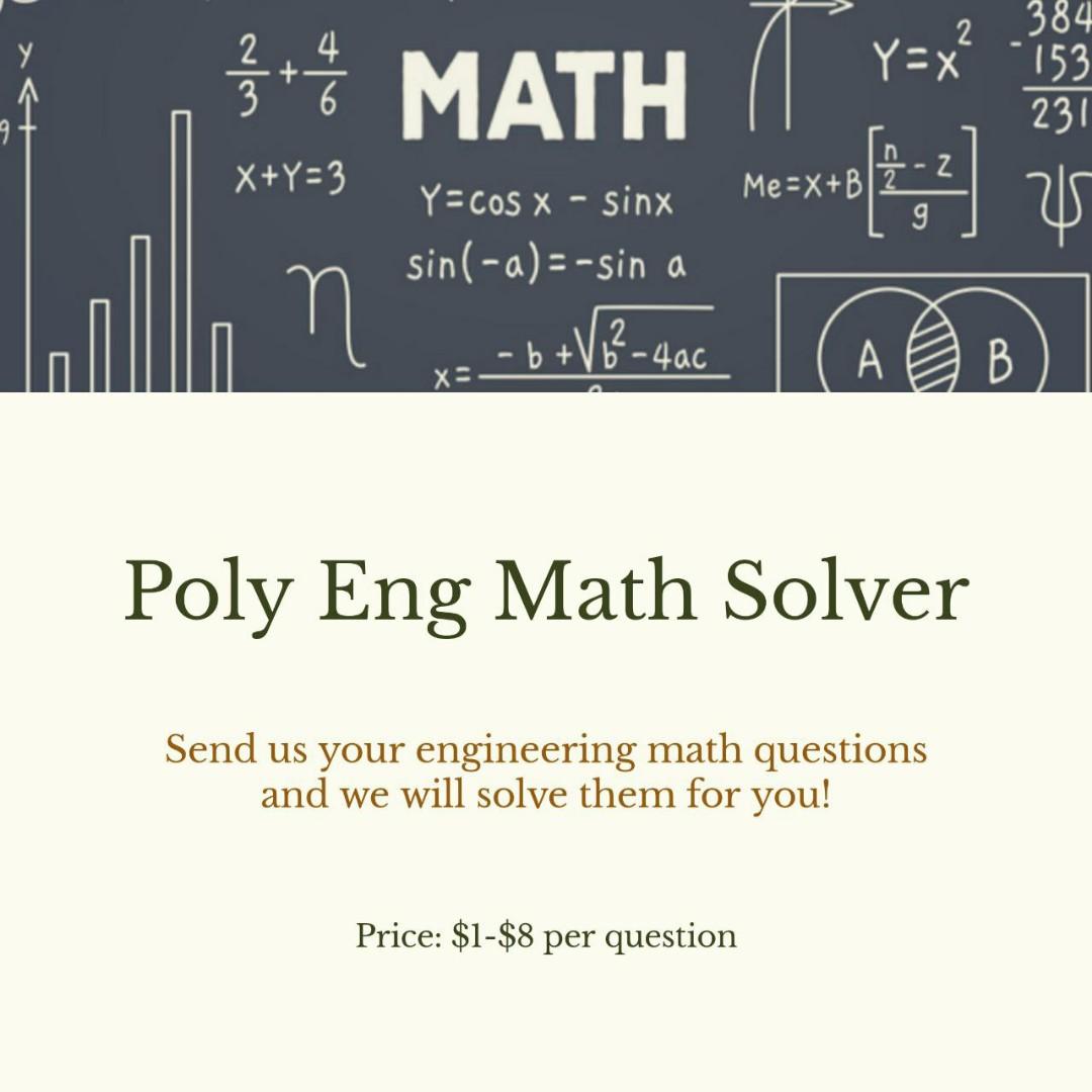 Polytechnic engineering maths tuition, Everything Else on Carousell
