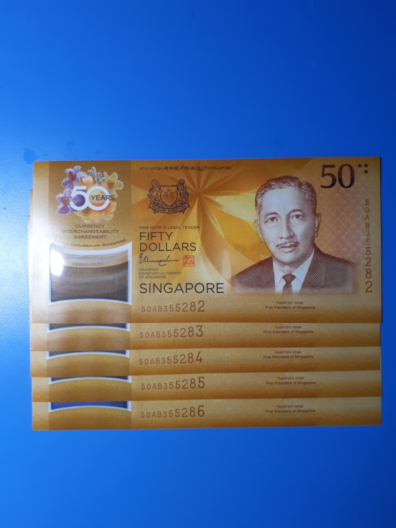 SGD50 50 Anniversary Brunei-Singapore, Hobbies & Toys, Memorabilia ...