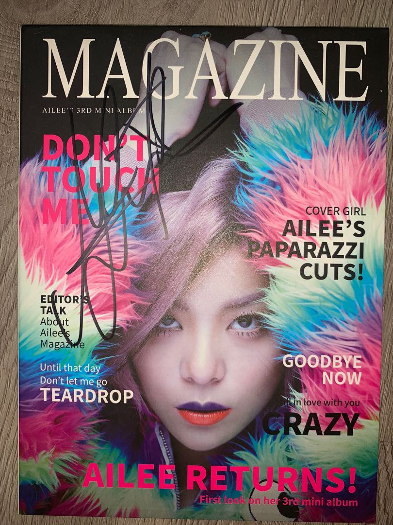 SIGNED Ailee Magazine Album, Hobbies & Toys, Memorabilia & Collectibles ...