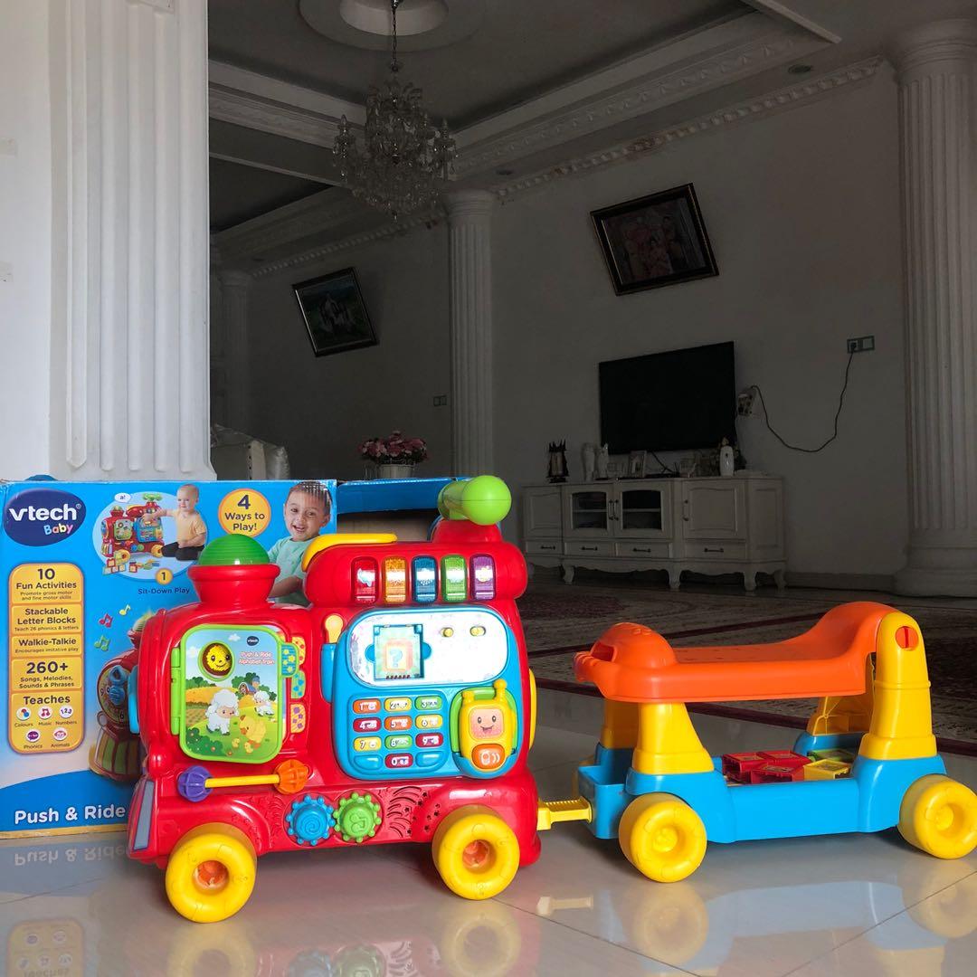 Vtech push & ride alphabet train preloved, Bayi & Anak, Mainan & Baby ...